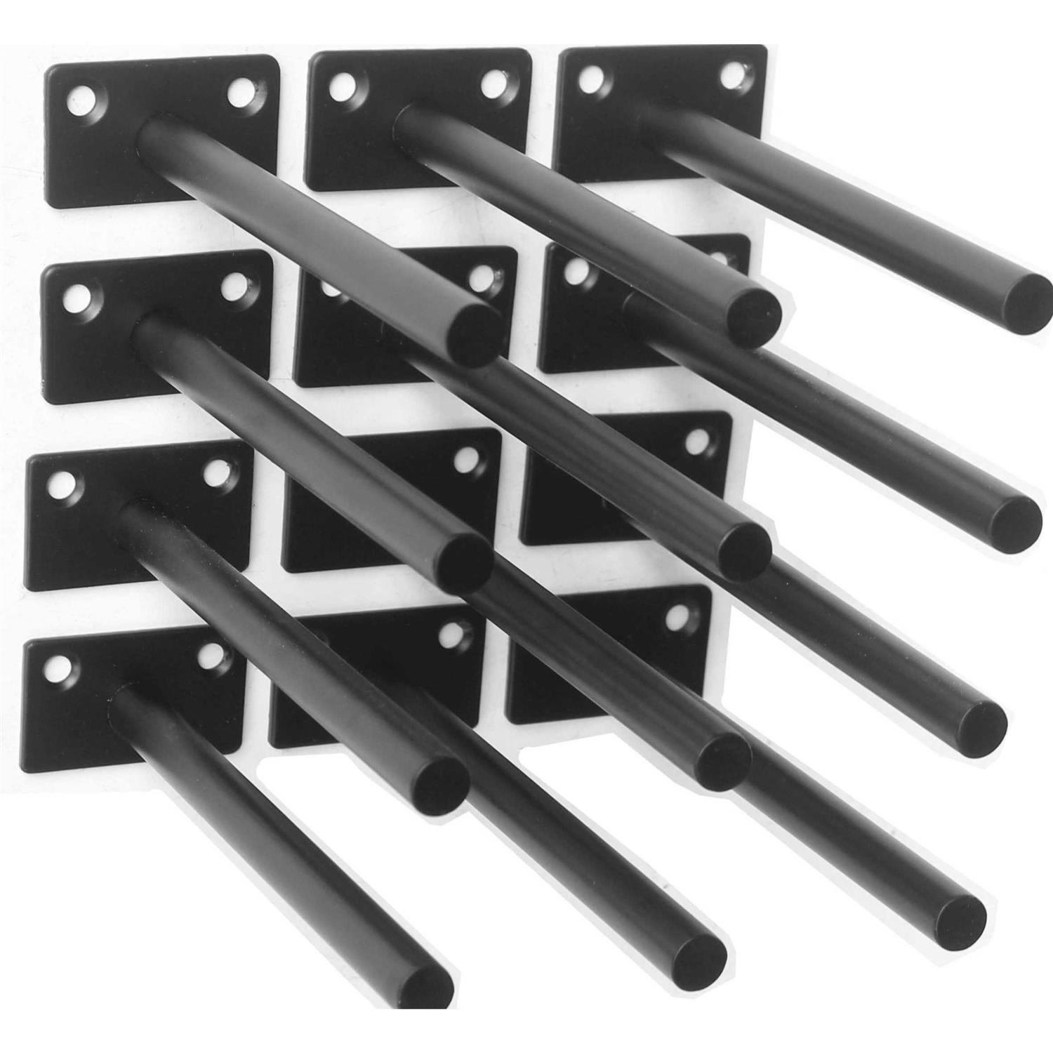 MHMYDZ 12 Pcs 6 Black Solid Steel Floating Shelf Bracket Blind Shelf ... MHMYDZ 12 Pcs 6 Black Solid Steel Floating Shelf Bracket Blind Shelf ...
