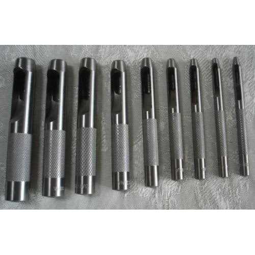 Central Forge 9 Piece Hollow Punch Set with Knurled Shanks - Hardware ...