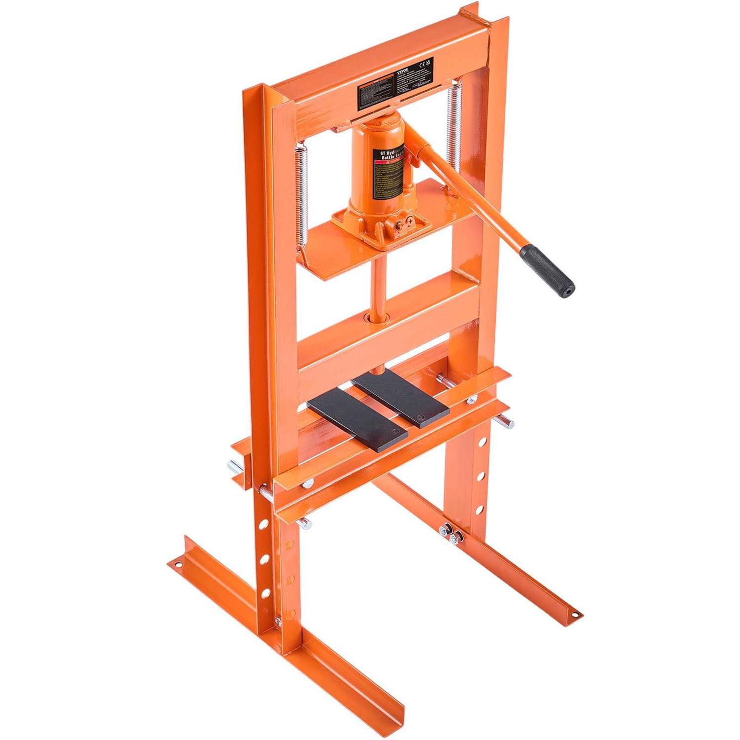 VEVOR Hydraulic Shop Press 6 Ton H-Frame Hydraulic Garage/Shop Floor ...