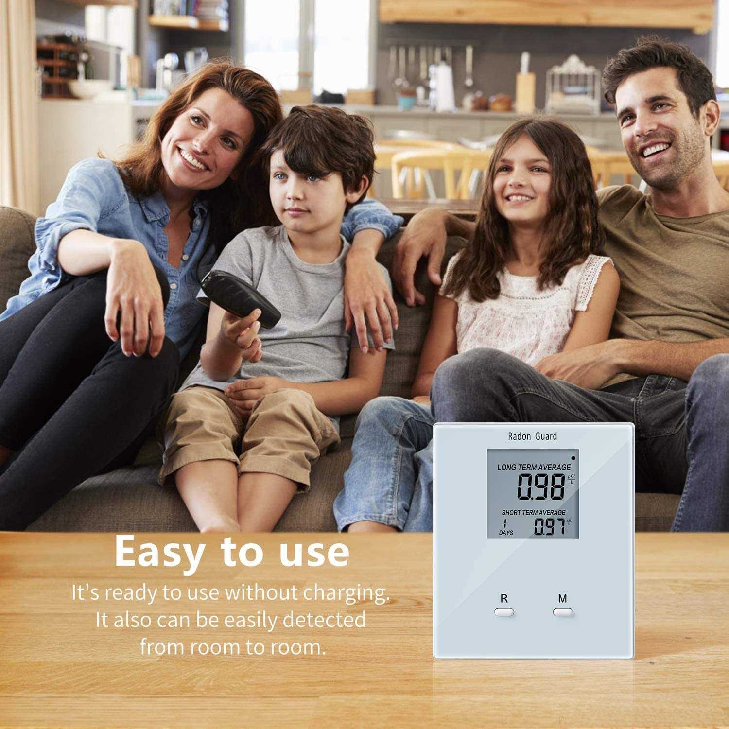 Home Radon Detector, Portable Radon Meter, Elifecity Long and Short ...