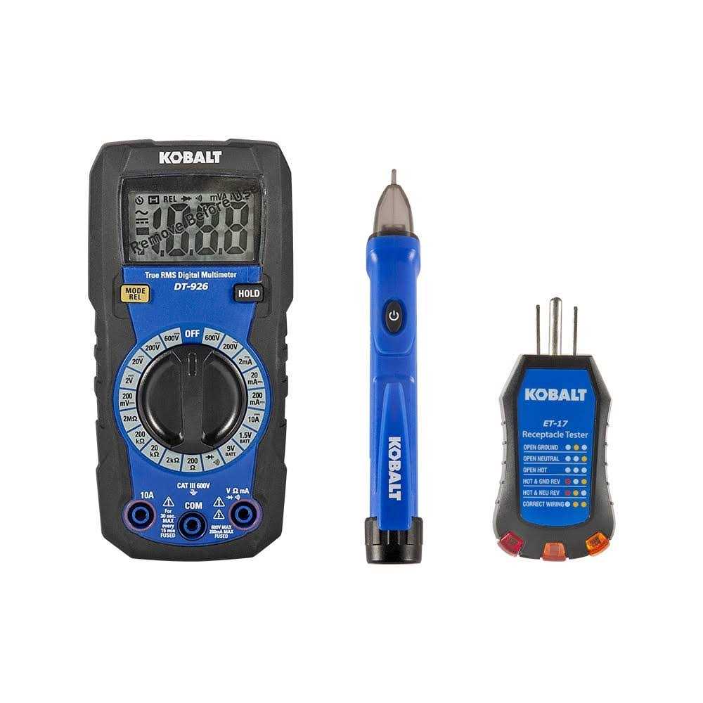 Kobalt 10 Amp 50-1000-Volt Digital Multimeter DT-926KIT - Hardware ...