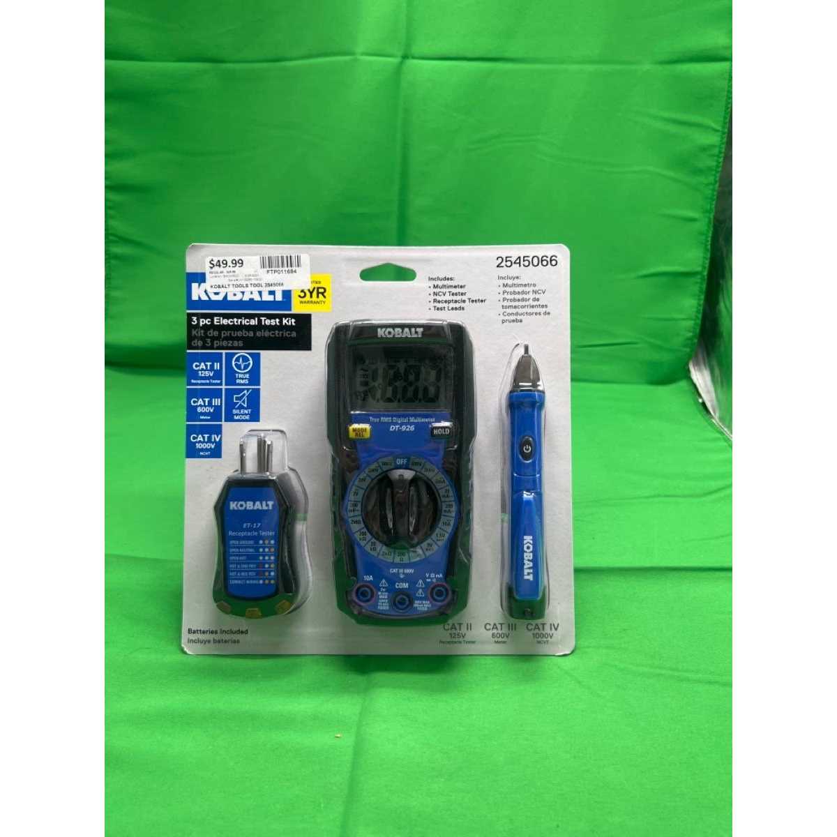 Kobalt 10 Amp 50-1000-Volt Digital Multimeter DT-926KIT - Hardware ...