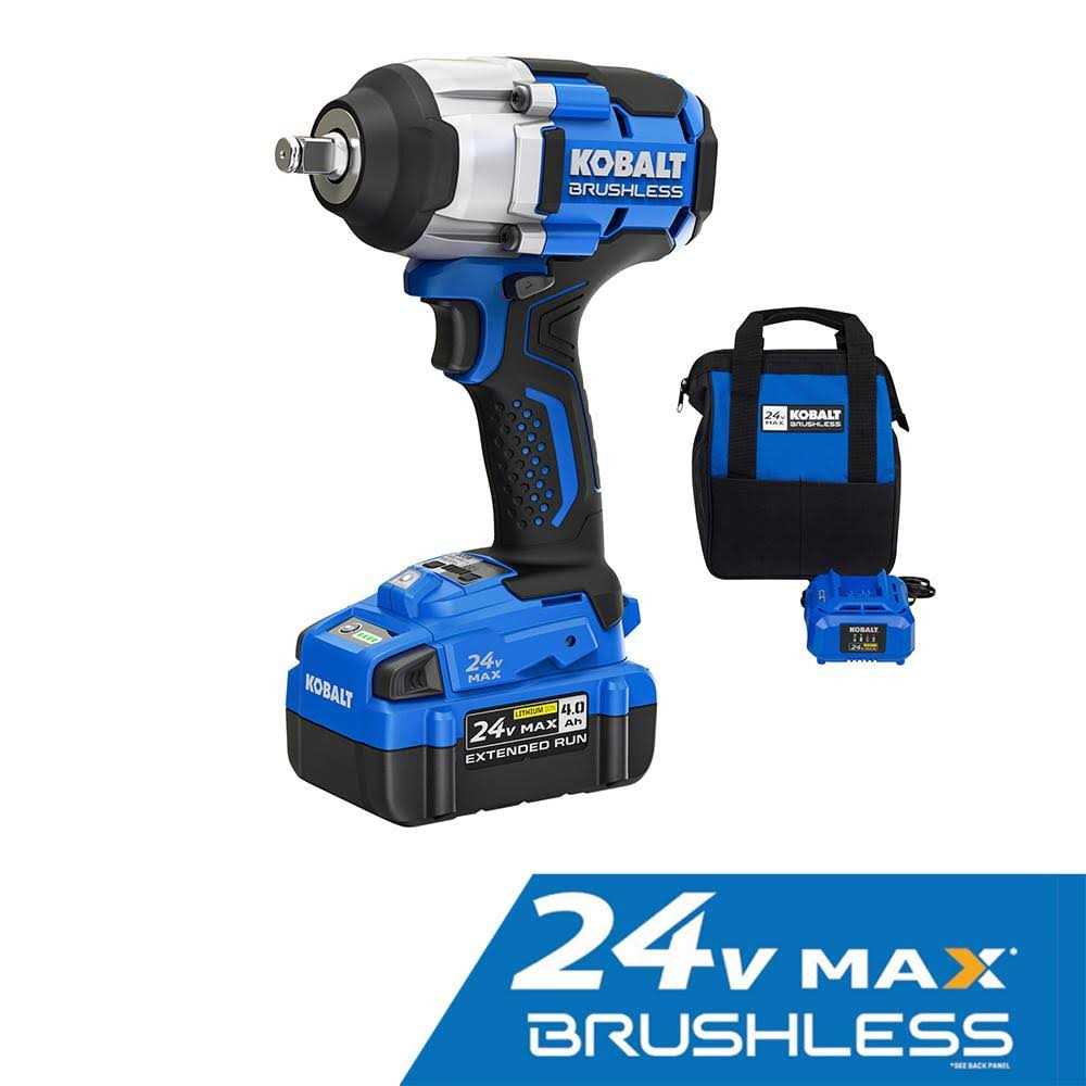 Kobalt Next-Gen 24-volt Variable Speed Brushless 1/2-in Drive Cordless ... Kobalt Next-Gen 24-volt Variable Speed Brushless 1/2-in Drive Cordless ...