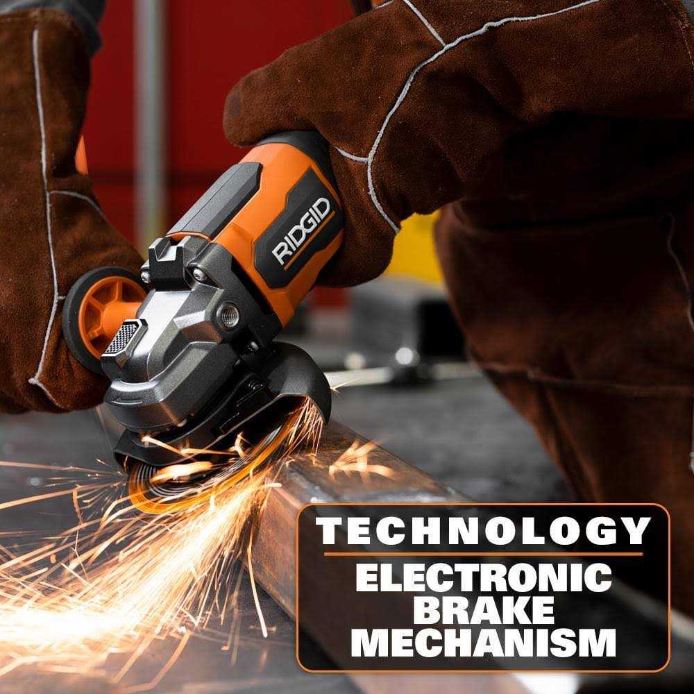 RIDGID 18V Brushless Cordless 4-1/2 in. Angle Grinder Kit with 4.0 Ah ...