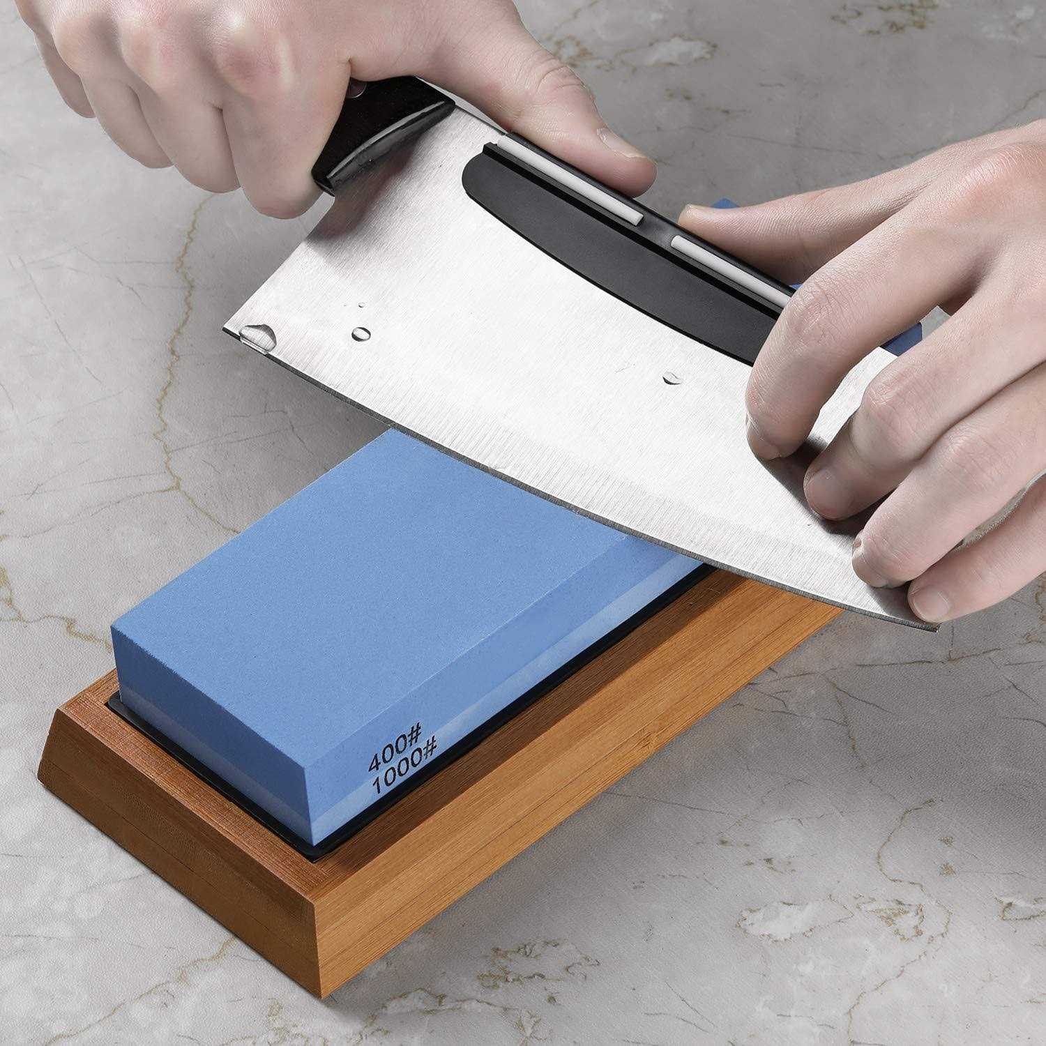 Razorri Knife Sharpening Stone Kit, Double-Sided 400/1000 and 3000/8000 ...