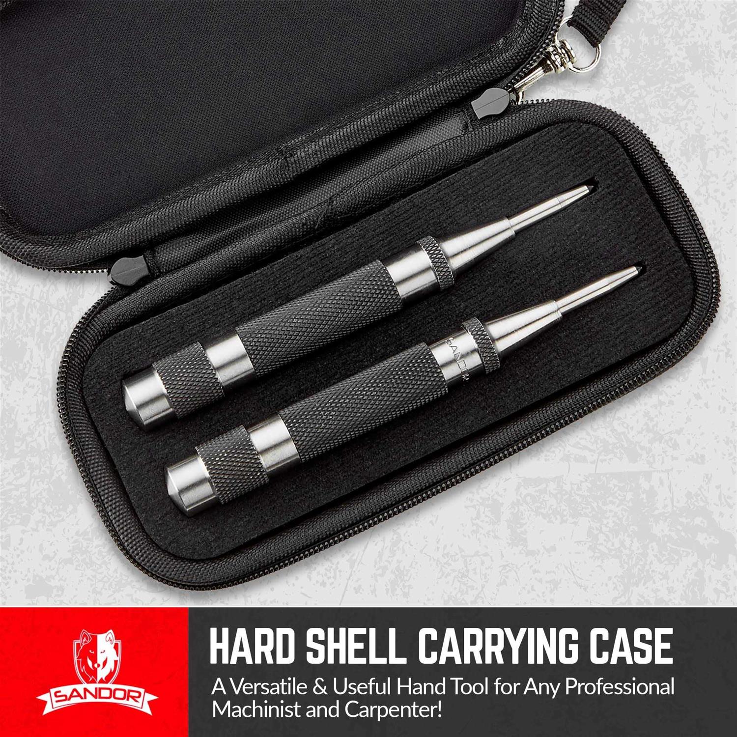 Sandor Heavy Duty Automatic Center Punch With Hardened Steel Pack of 2 ...