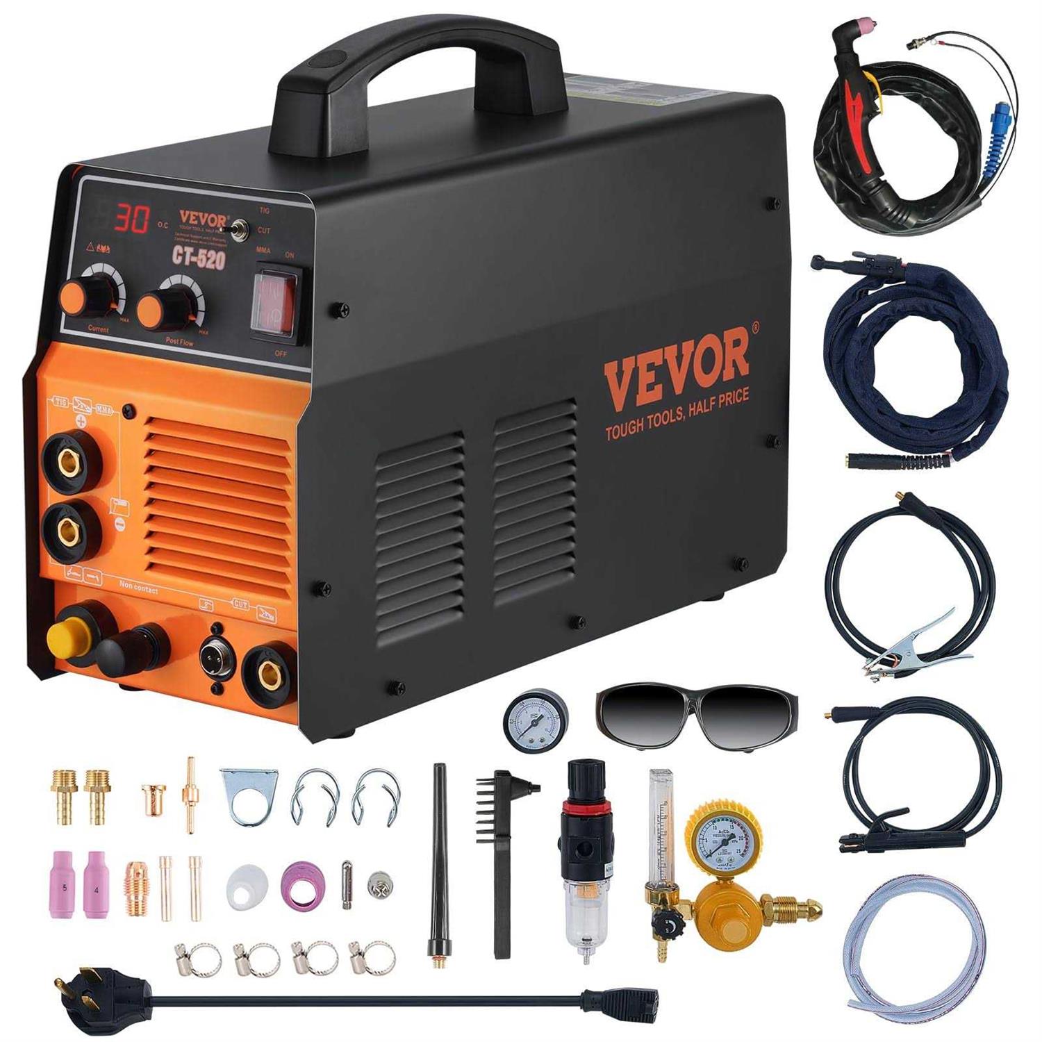 VEVOR 3 in 1 Plasma Cutter Welder Machine CT-520 TIG/MMA Plasma Cutter ...