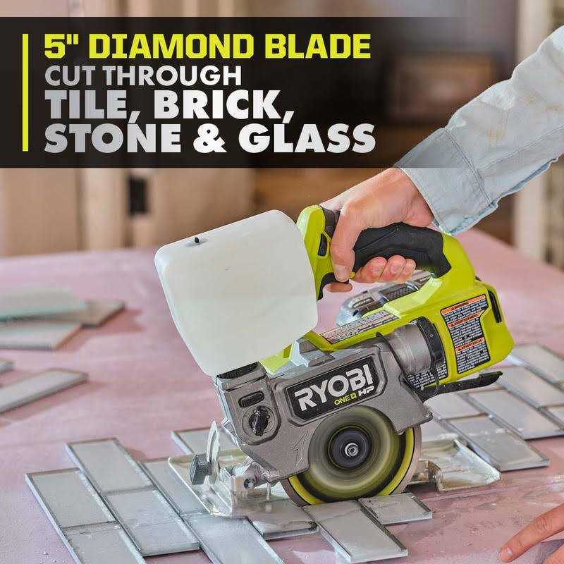 Ryobi 18v Brushless 5 Handheld Tile/masonry Saw PBLHTS01B - Hardware ...