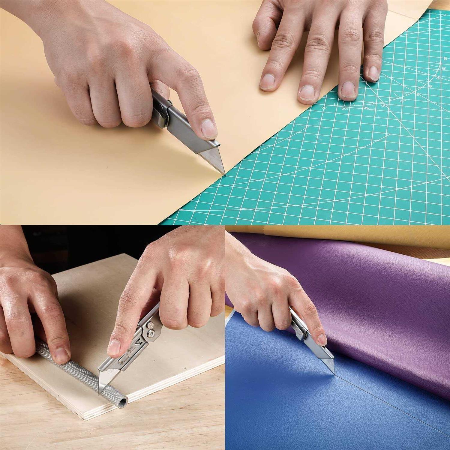 WORKPRO EDC Folding Utility Knife Mini Box Cutter with Quick Open Axis ...