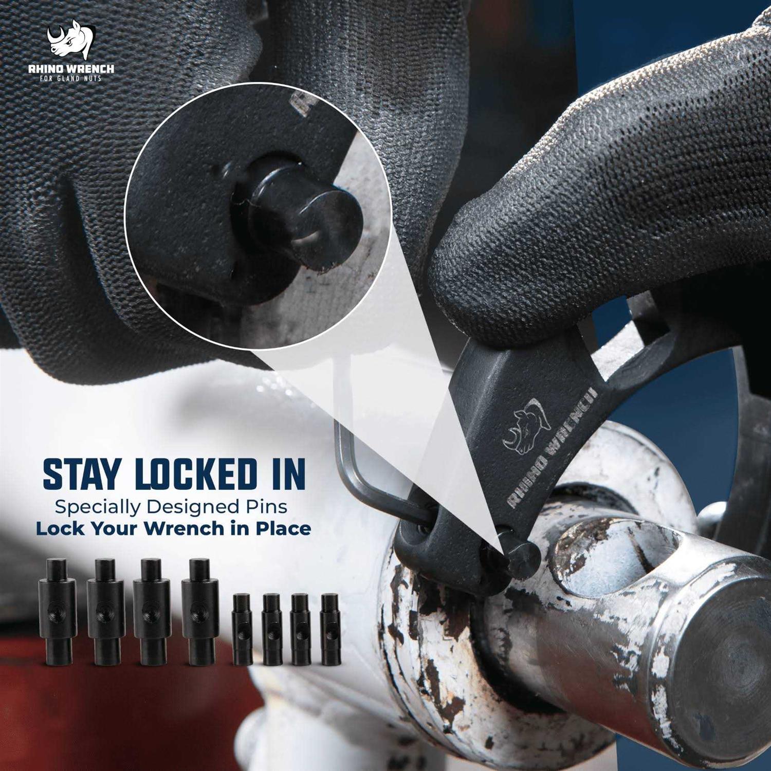 Rhino Gland Nut Wrench Set of 2 Hydraulic Cylinder Spanner Wrench ...