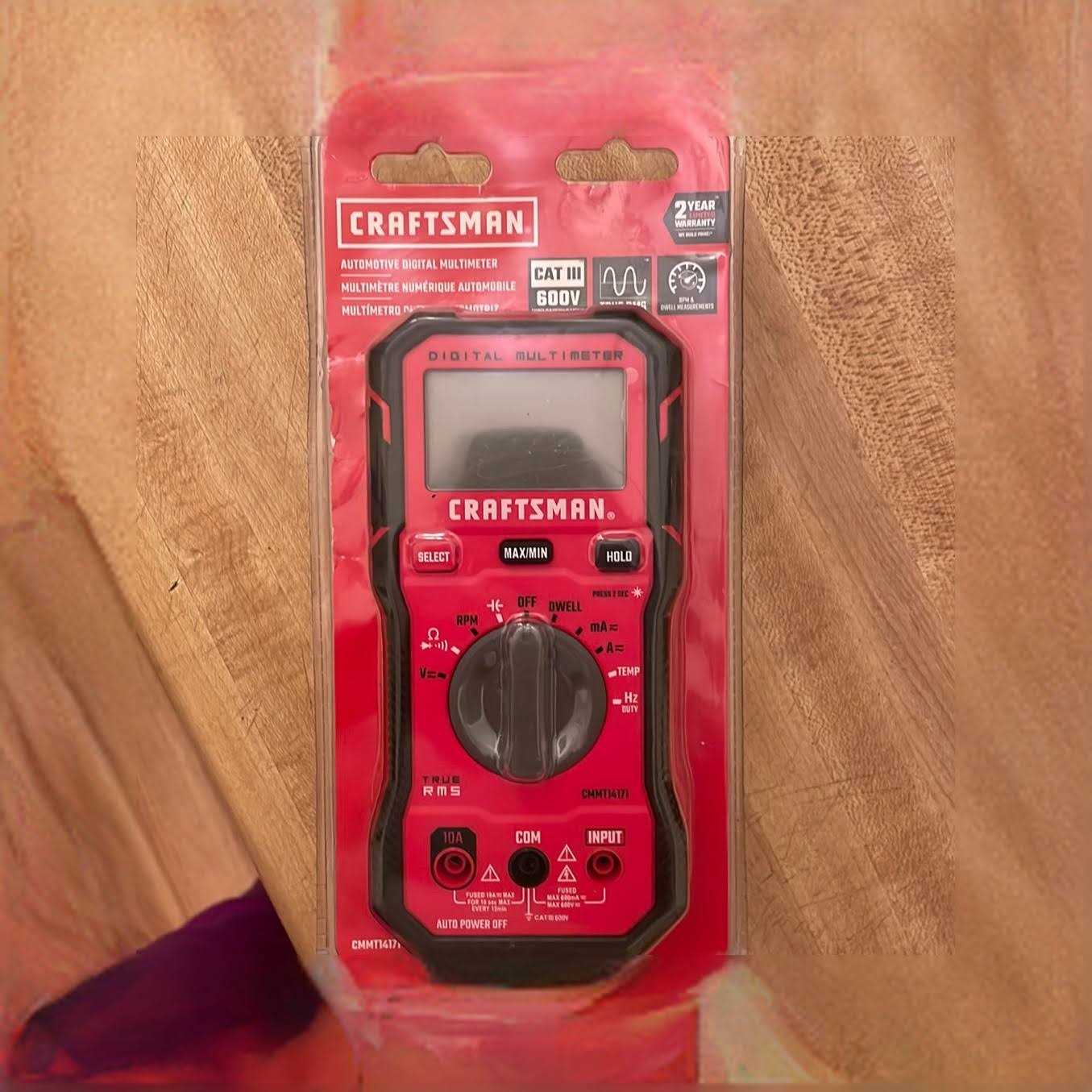 Craftsman CMMT14171 Automotive 600-Volt Digital Multimeter - Hardware ...