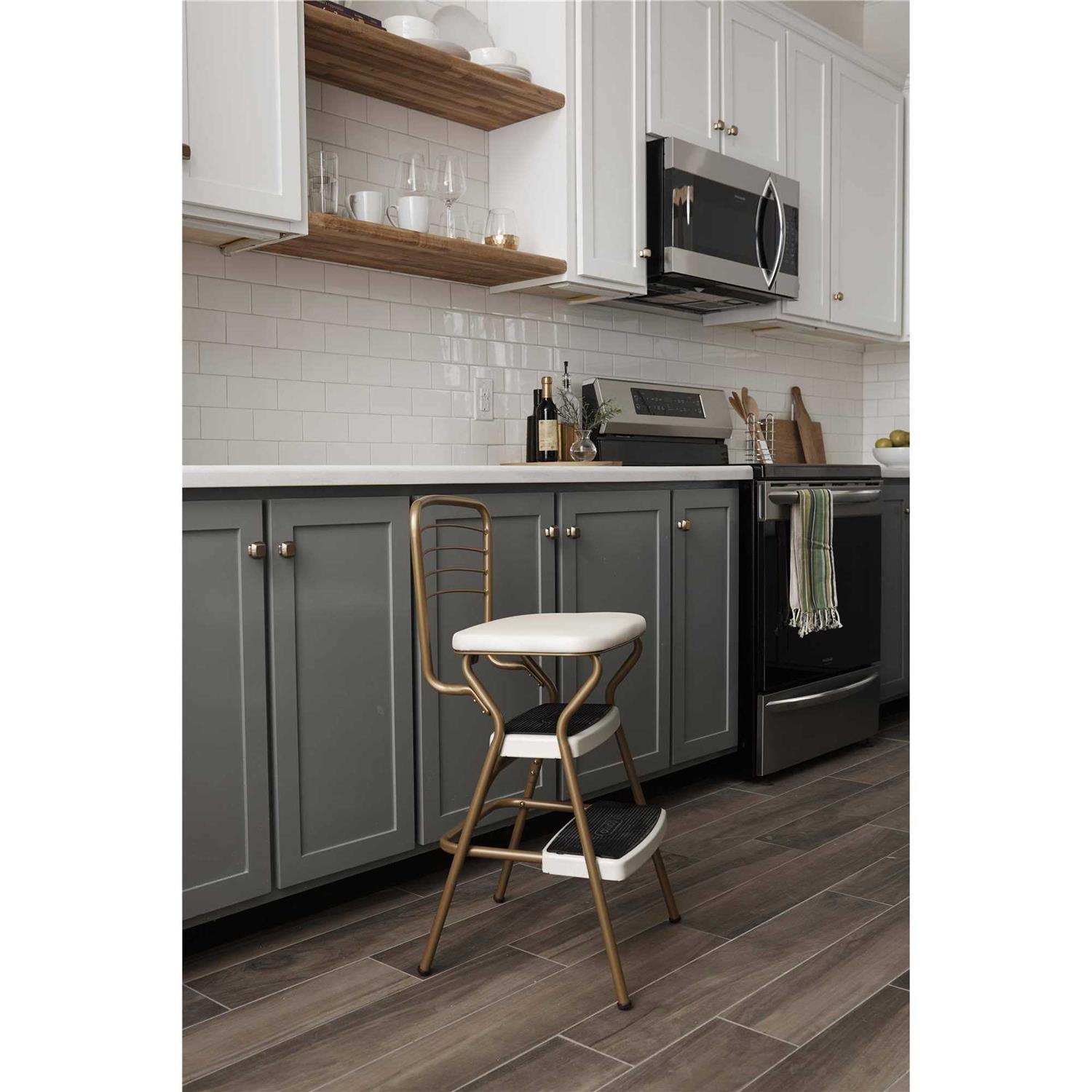 Cosco Stylaire Retro Chair/Step Stool with Flip-Up Seat - Hardware ...