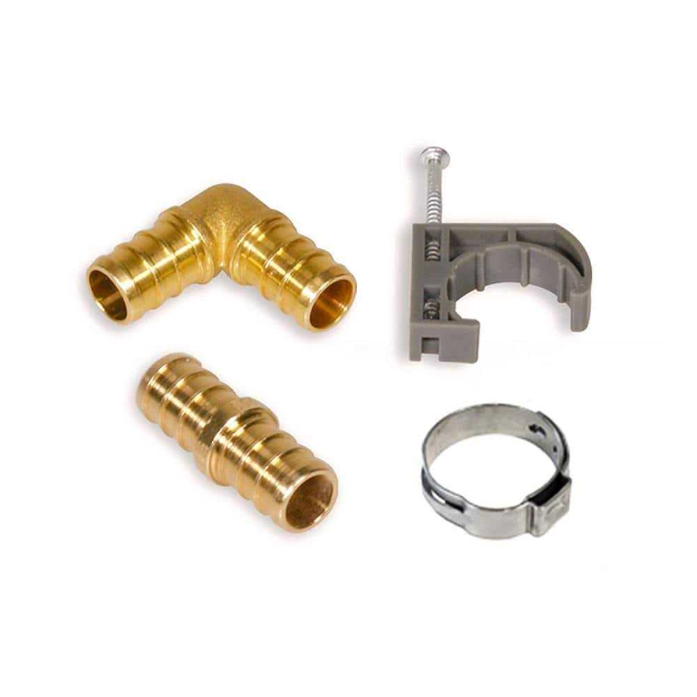 The Plumber's Choice 1/2 in. x 100 ft. PEX Tubing Plumbing Kit Crimper ...