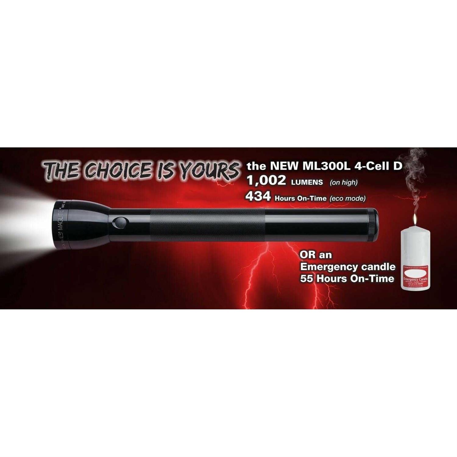 Maglite ML300L 4D LED Long-Running Flashlight - Hardware&Tools Online Store