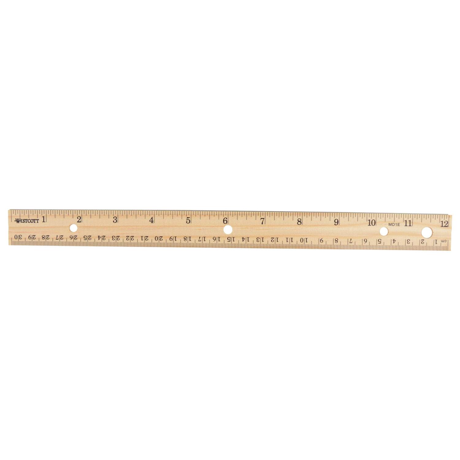 Westcott Metal Edge English/Metric Wood Ruler - Hardware&Tools Online Store