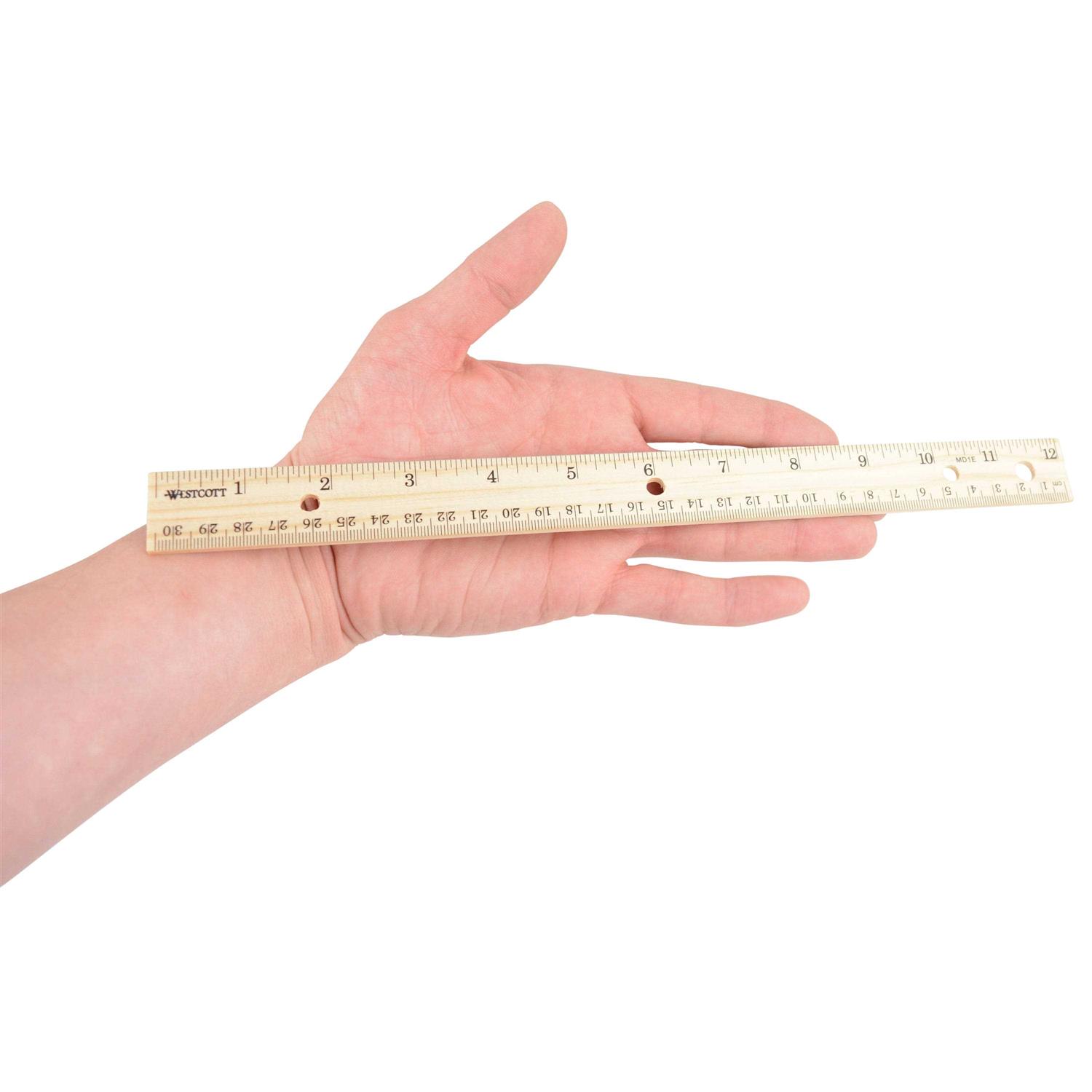 Westcott Metal Edge English/Metric Wood Ruler - Hardware&Tools Online Store