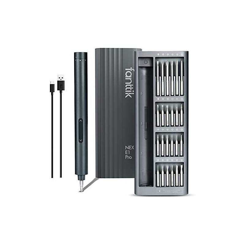 Fanttik E1 Pro 3.7V Mini Electric Screwdriver Precision Screwdriver Set with 24 Magnetic Bits ...