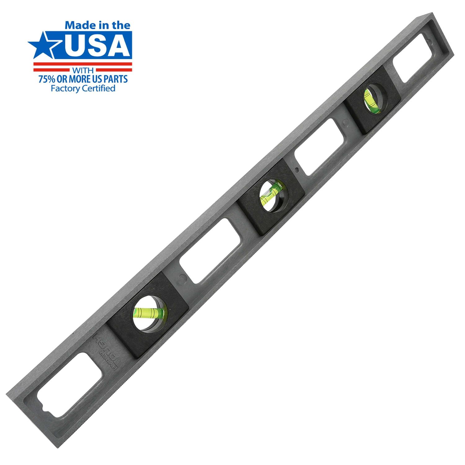 Hyper Tough 24 inch Level with plumb, square and 45 degree measurement ...