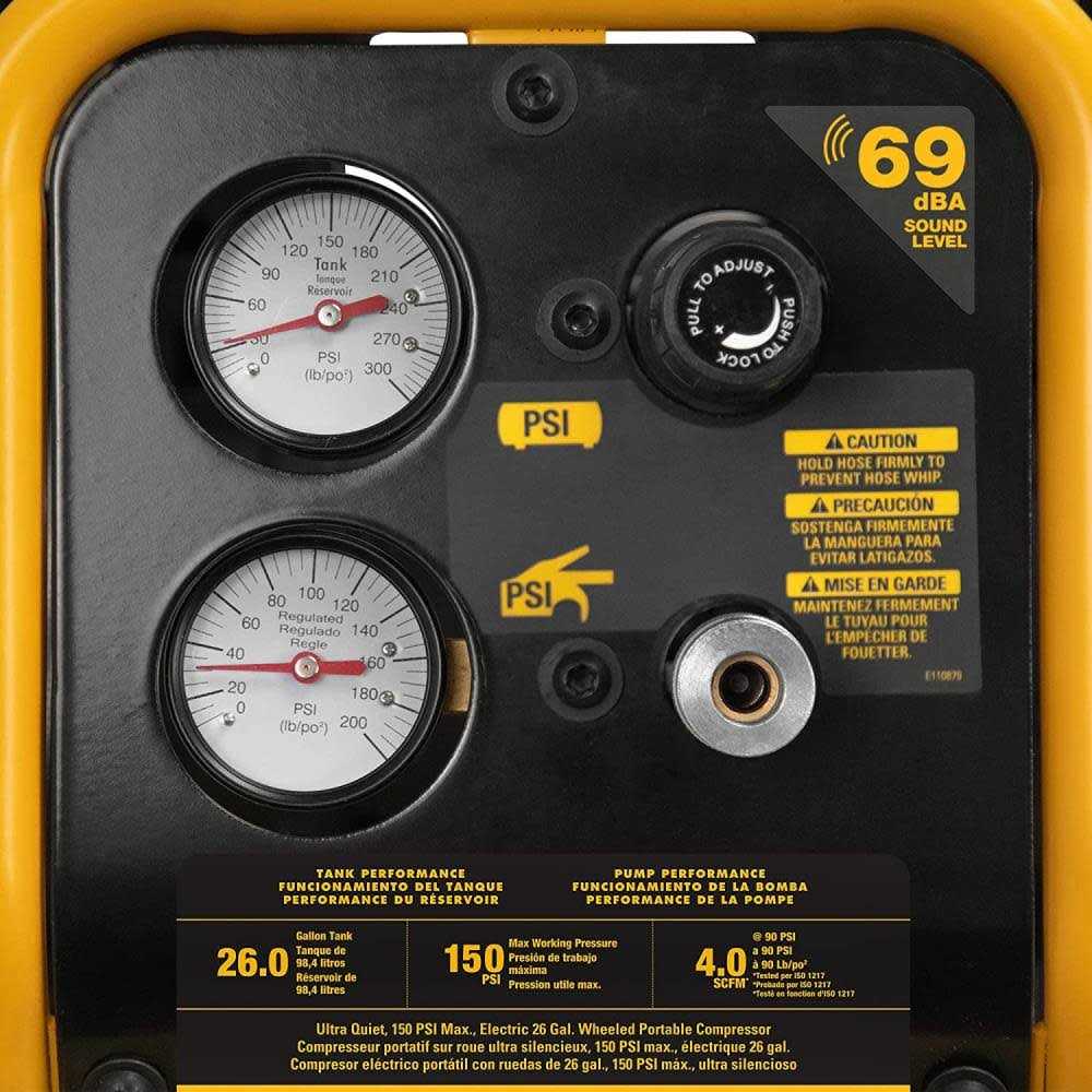 DeWalt 2-HP 26-Gallon Vertical Ultra Quiet Air Compressor DXCMSAC260 ...