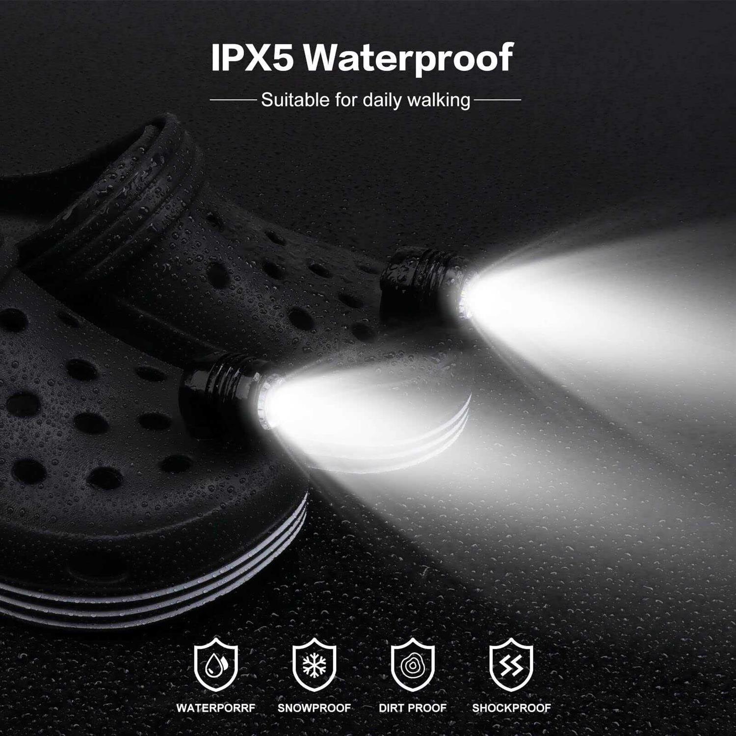 The Original 2 Headlights for Crocs Charms Flashlight Attachment for ...