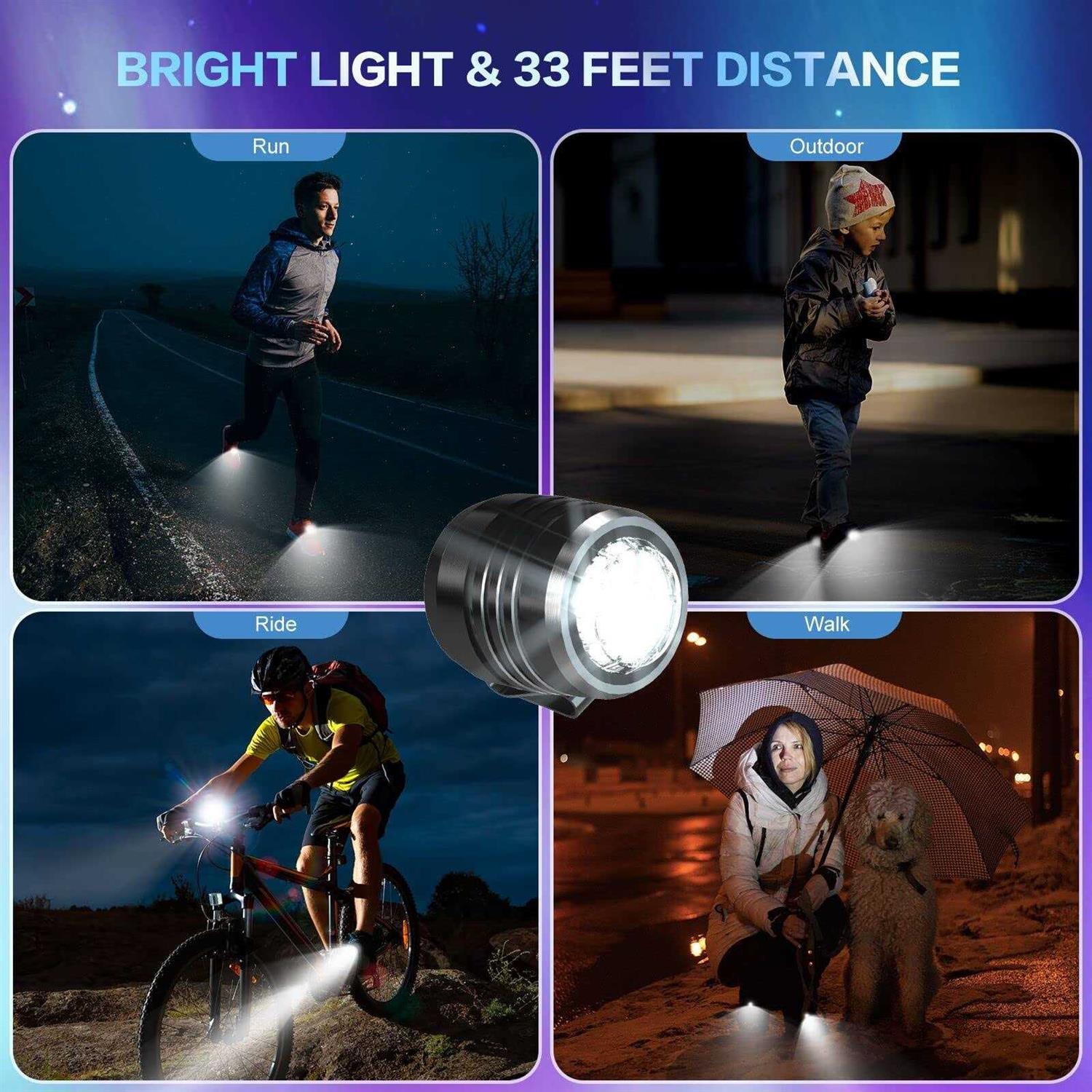 The Original 2 Headlights for Crocs Charms Flashlight Attachment for ...