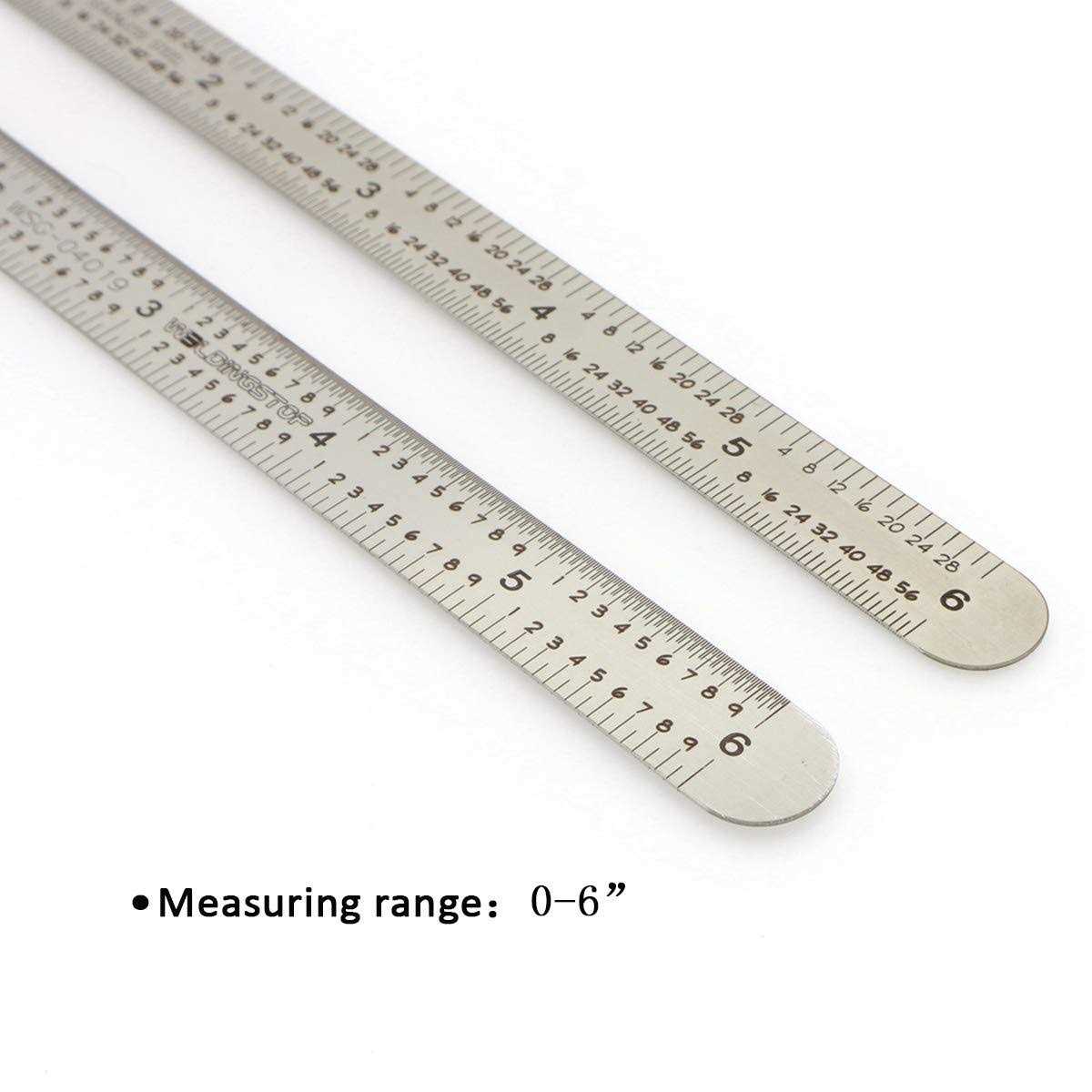 WeldingStop 6 in Machinist Ruler Scale 5R 10ths 1/100 1/32 1/64 ...
