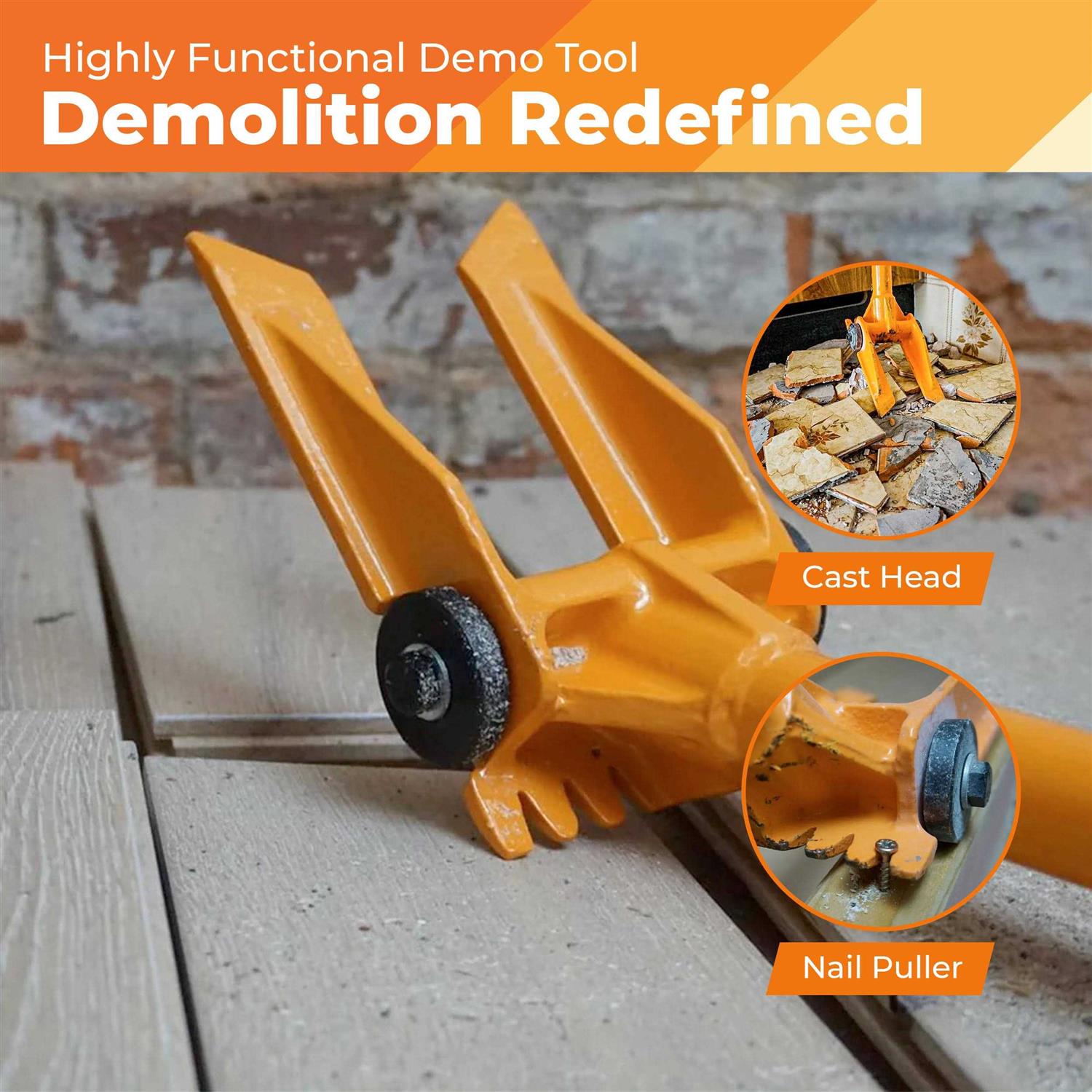 Gutster 60 Round Handle Demolition Bar - Hardware&Tools Online Store