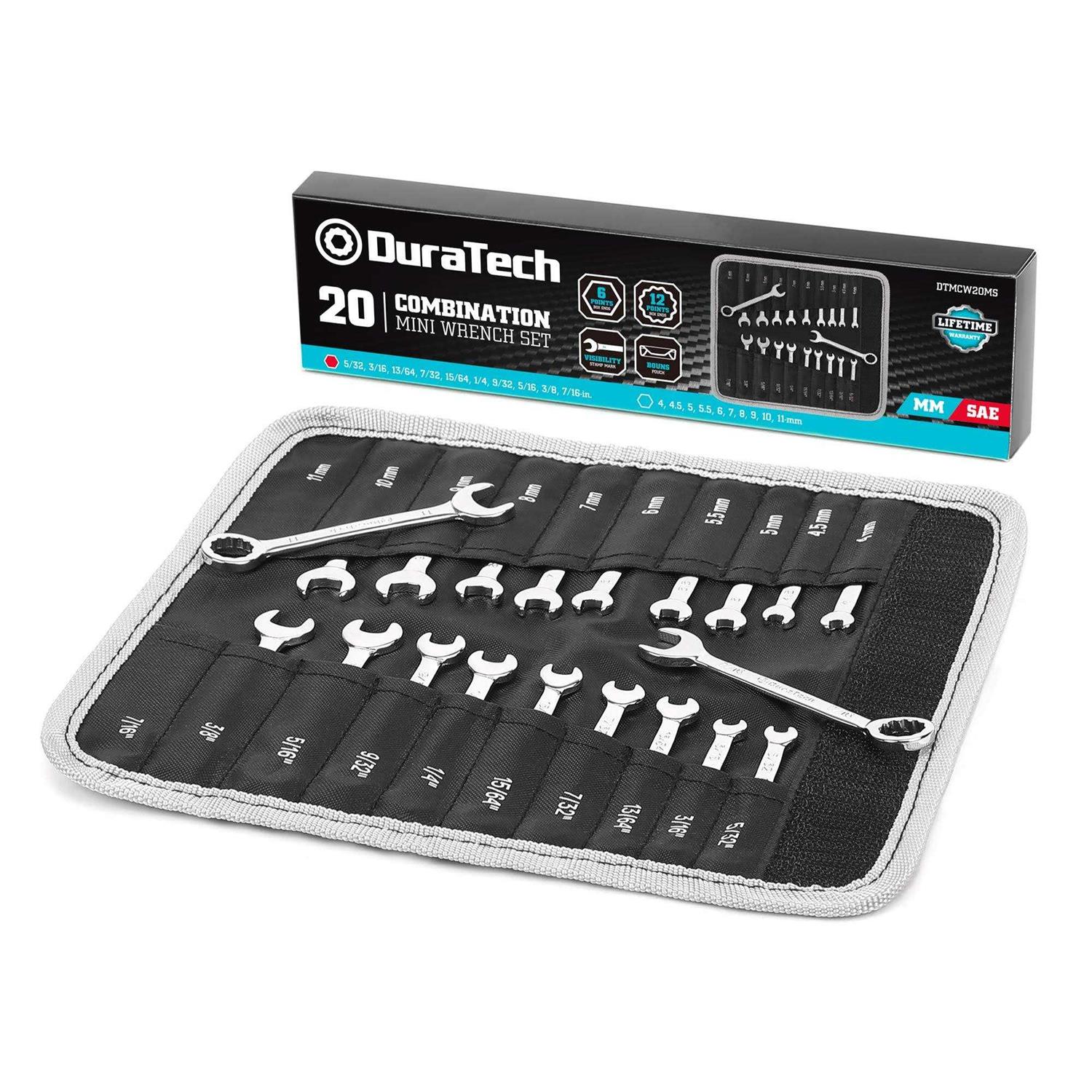 duratech mini wrench set midget combination wrench set 20-piece ...