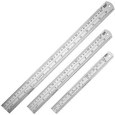 Ruler Metal Straight Edge Ruler Stainless Steel Ruler 6 Inch 12 Inch 16 ...
