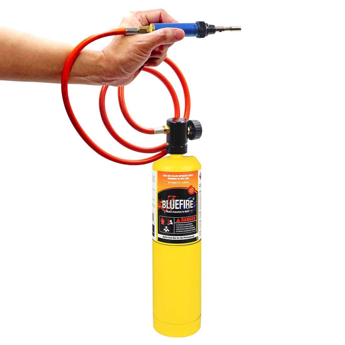 BLUEFIRE 3' Hose MAPP Gas Soldering Mini Pen Torch Full Kit Multi ...
