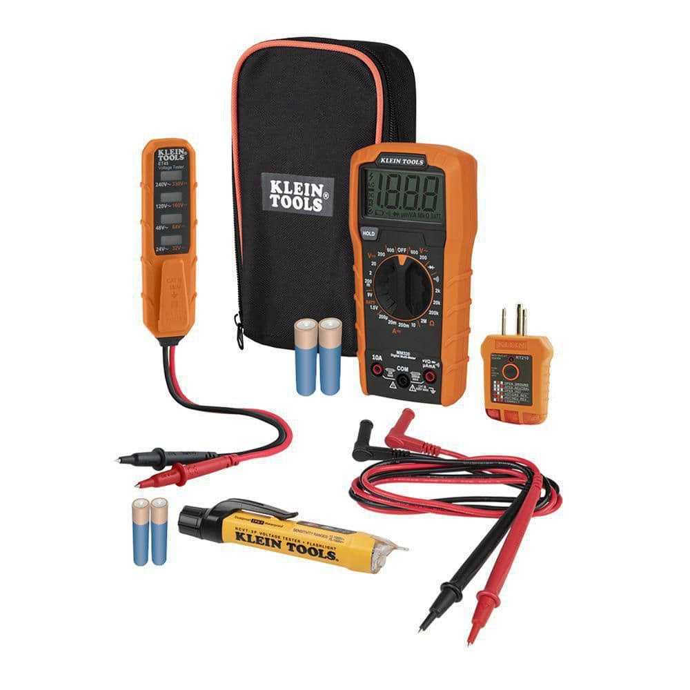 Klein Tools MM320KIT Digital Multimeter Electrical Test Kit - Hardware ...