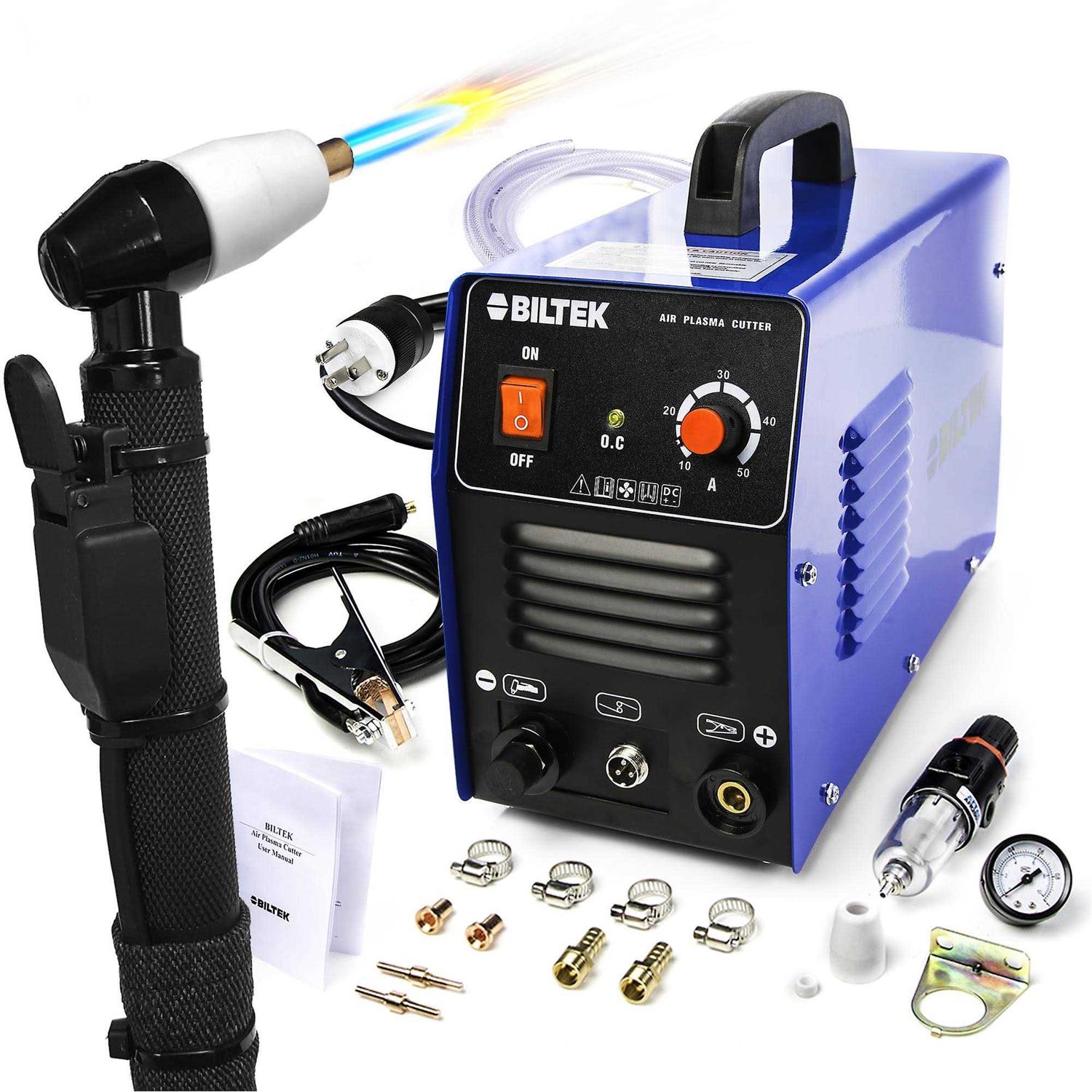 Biltek Plasma Cutter 50A Dual Voltage 110V/220V Cutting Torch Kit ...