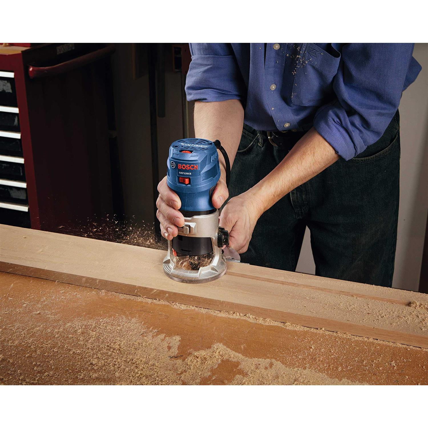 Bosch Colt 1.25 HP Variable-Speed Palm Router Kit GKF125CEK - Hardware ...