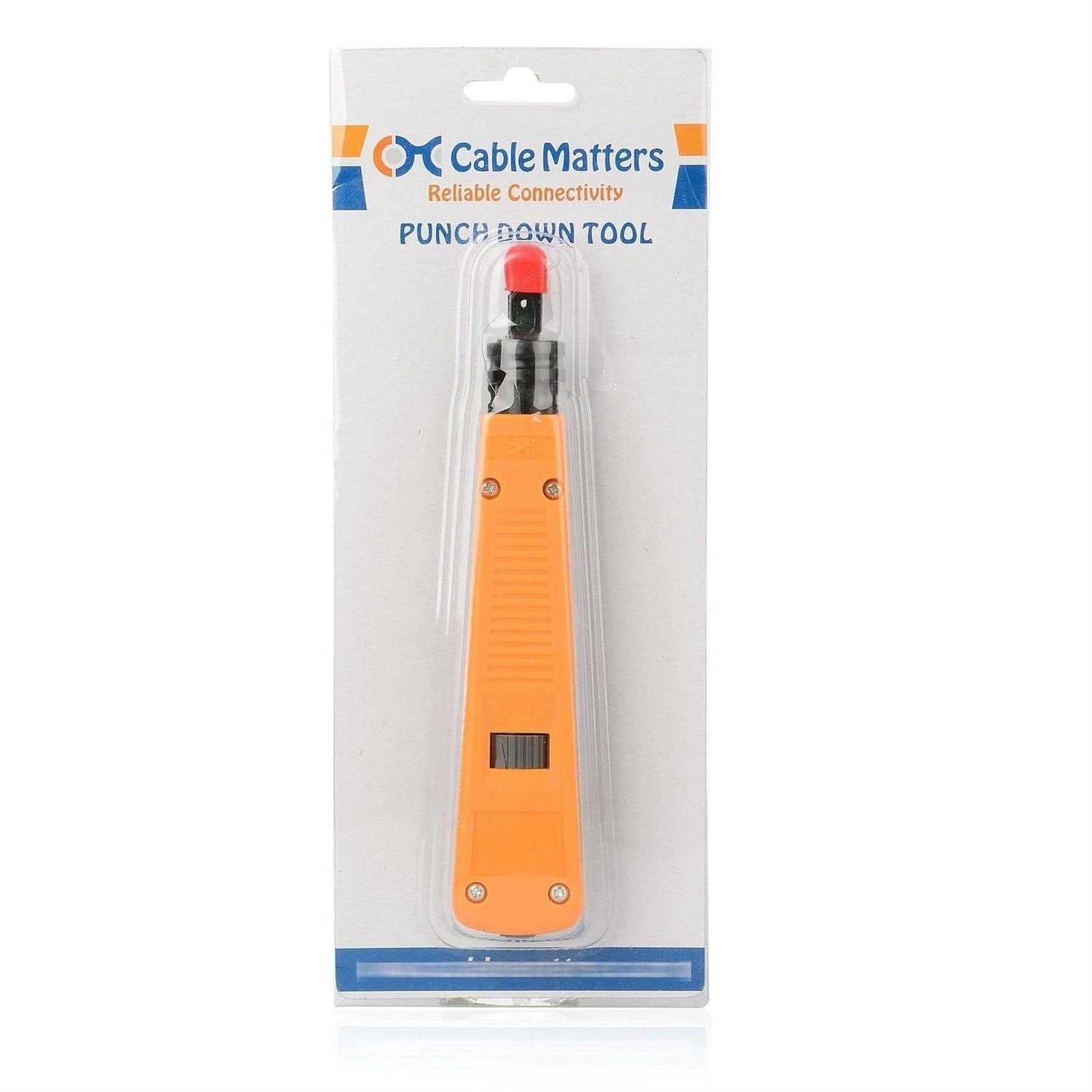 Cable Matters 110 Punch Down Tool with 110 Blade Ethernet PunchDown ...