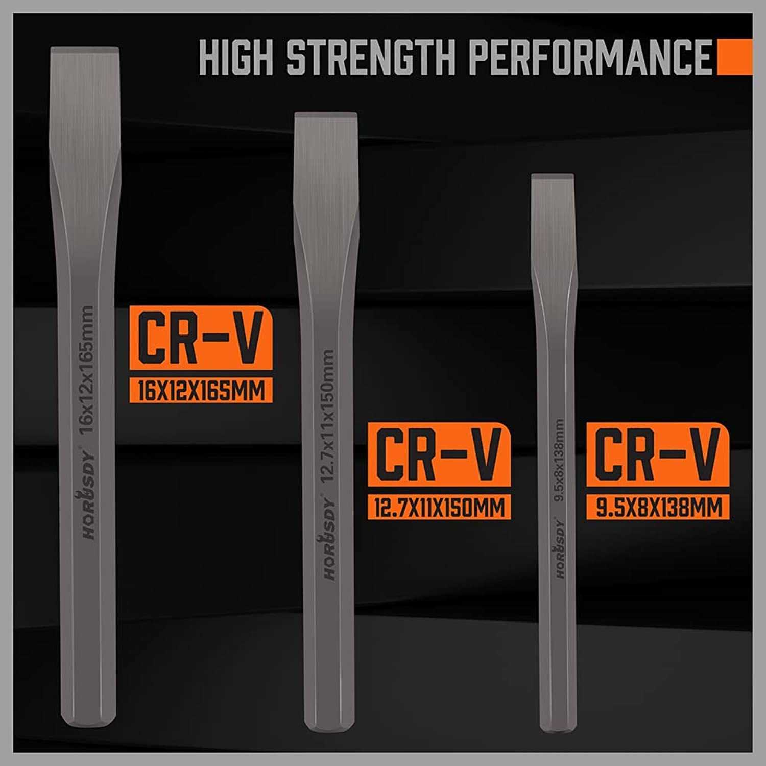HORUSDY 3-Piece Heavy Duty Cold Chisels Set - Hardware&Tools Online Store