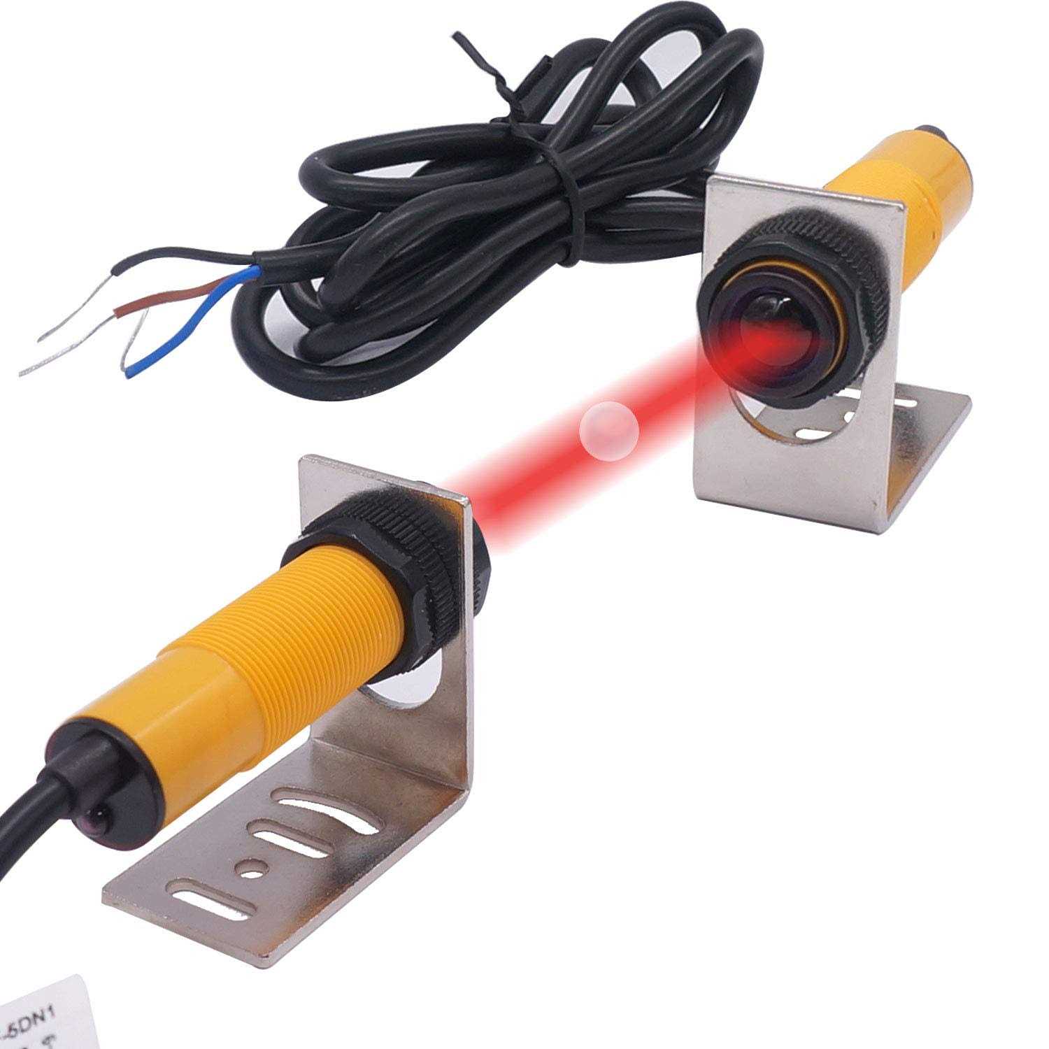 Taiss/ 1 Pair Photoelectric Sensor M18 Infrared Ray Through-Beam ...