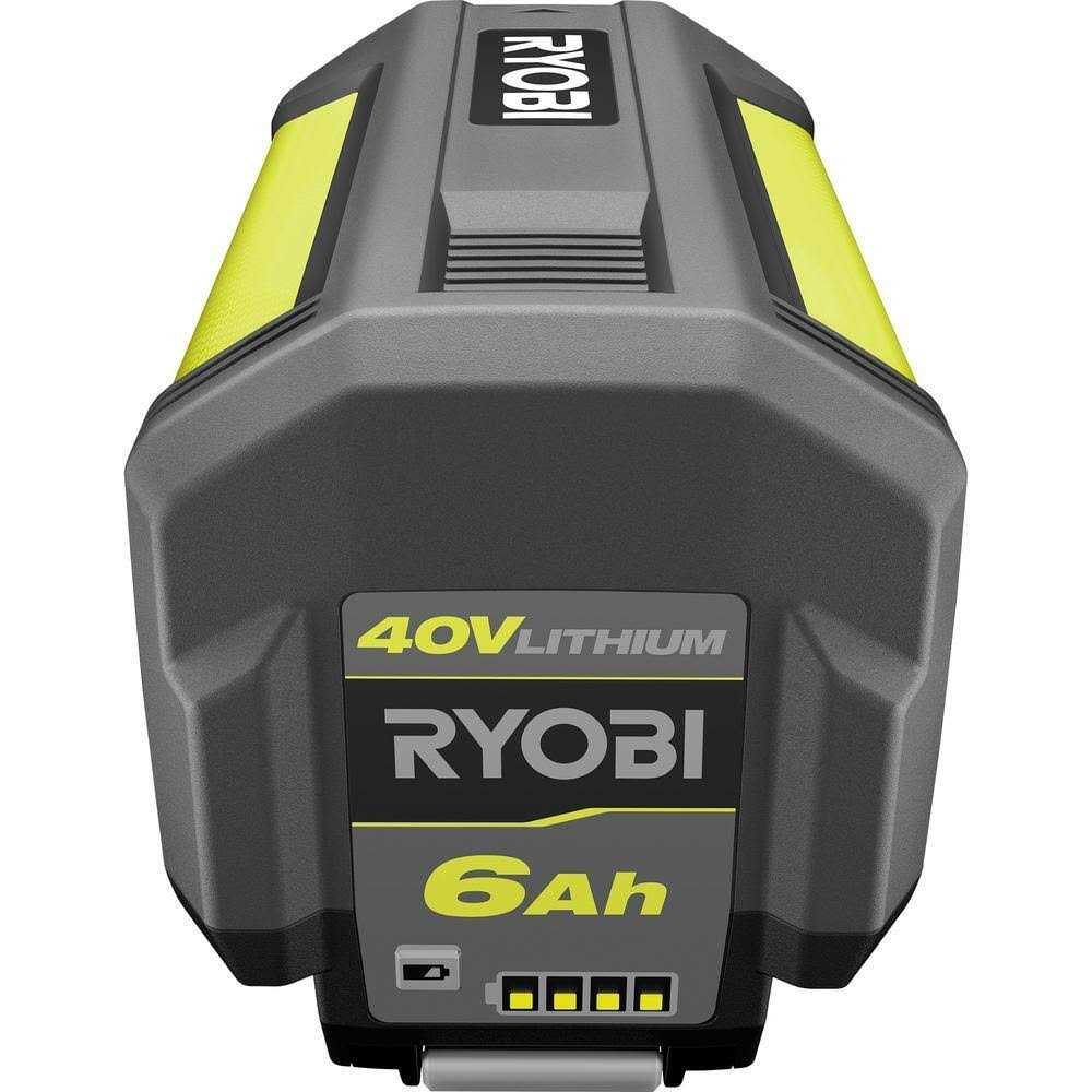 RYOBI 40V Lithium-Ion 6.0 Ah High Capacity Battery and Charger Kit ...