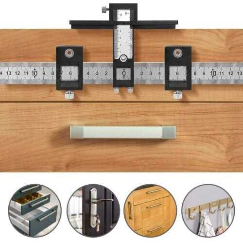 Dahoo Cabinet Hardware Jig Tool Adjustable Punch Locator Drill Template ...