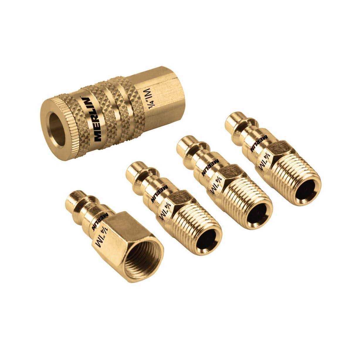 Merlin Brass Industrial Coupler Connector Set - Hardware&Tools Online Store