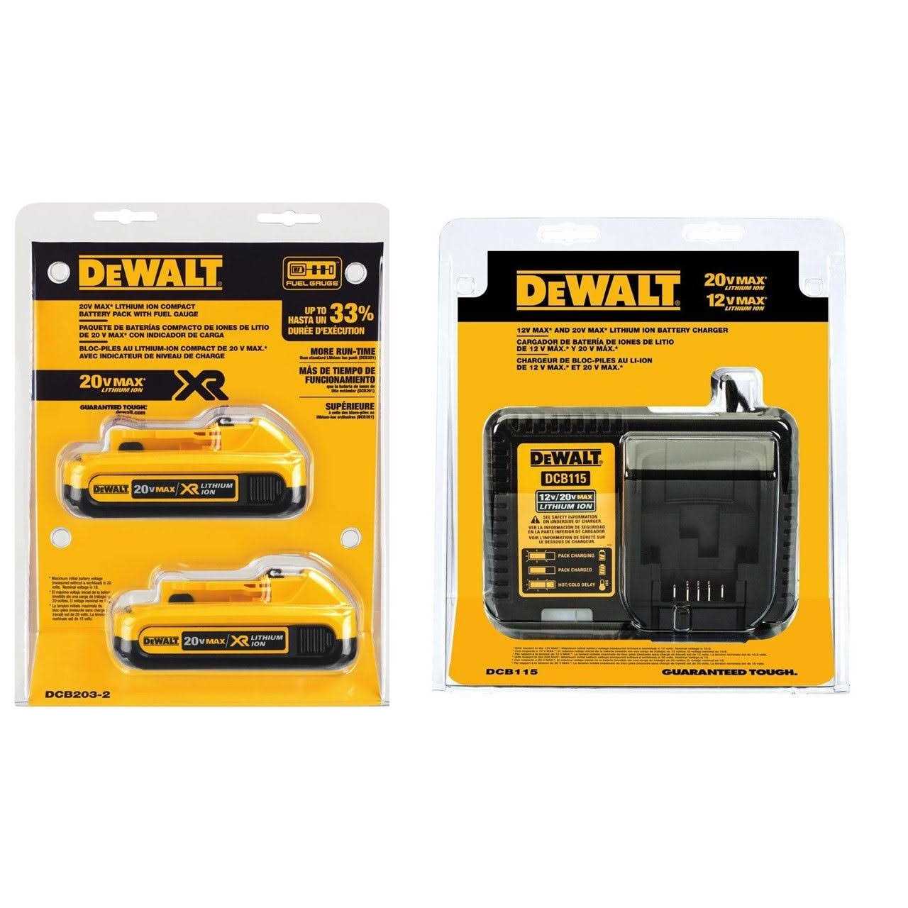 DeWalt 20V MAX Compact Ion Battery DCB203-2 - Hardware&Tools Online Store