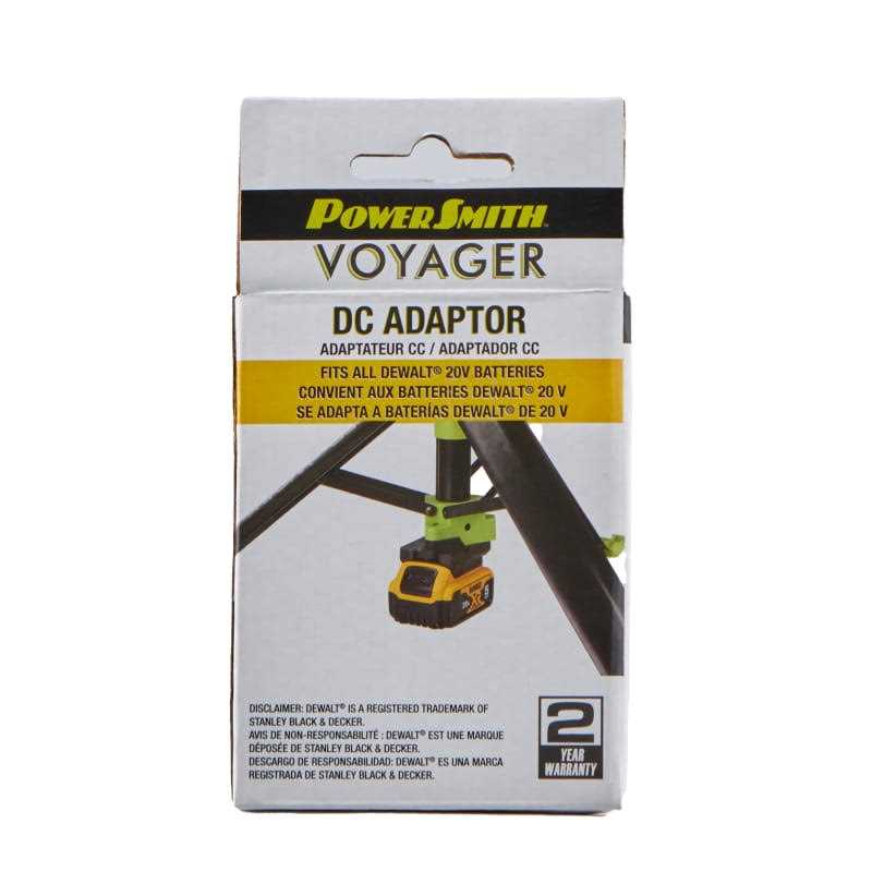 PowerSmith Voyager Work Light DeWalt 20V Battery DC Adaptor - Hardware ...