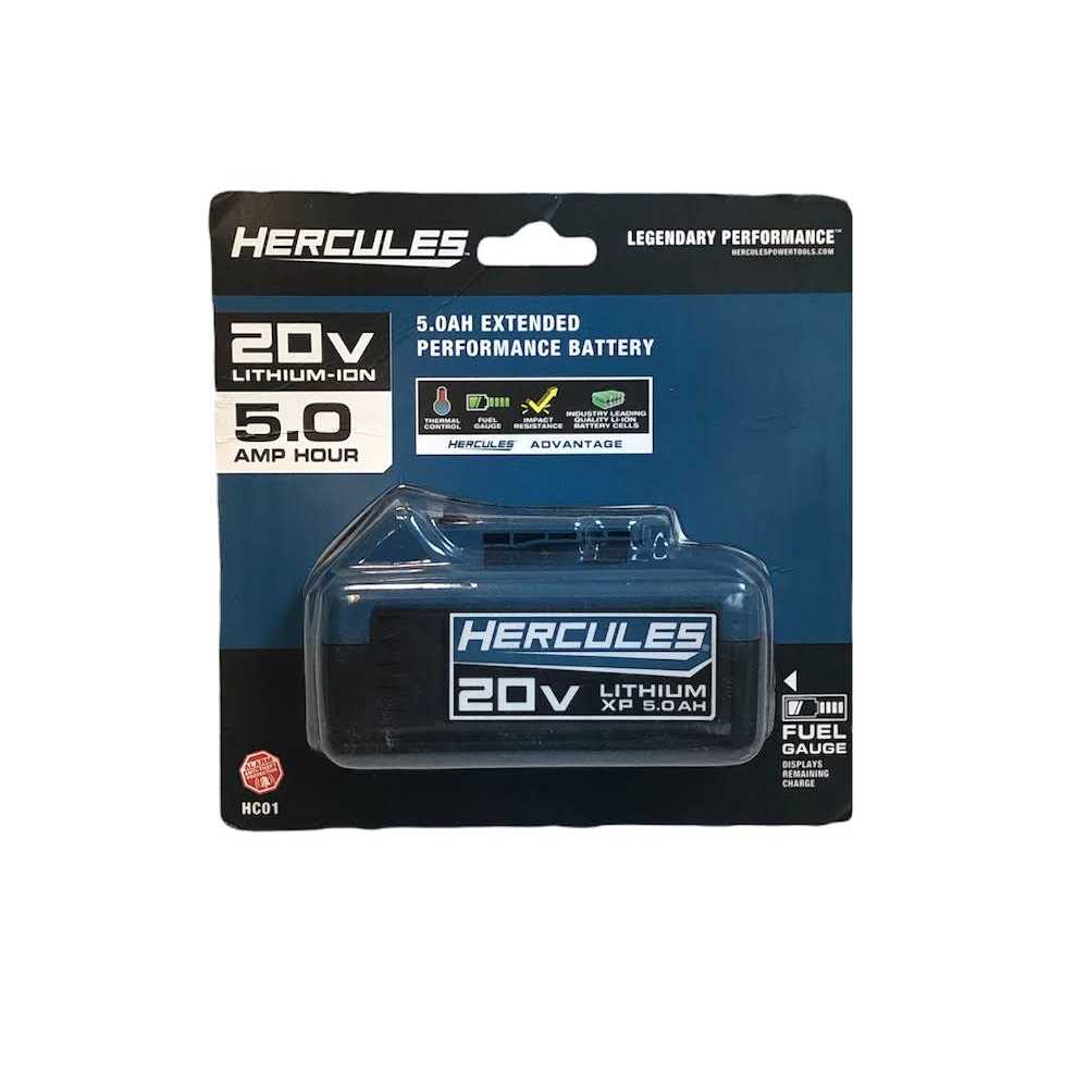 Hercules 20V 5 Ah Extended Performance Lithium-Ion Battery - Hardware ...