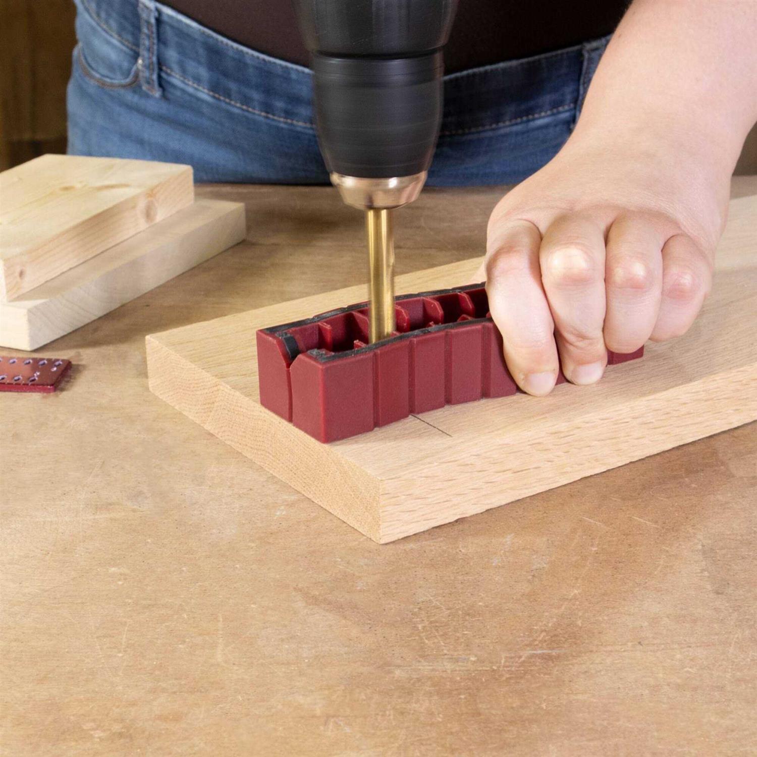 Milescraft Drill Block Plus Handheld Drilling Guide w/9 Bushing Sizes ...