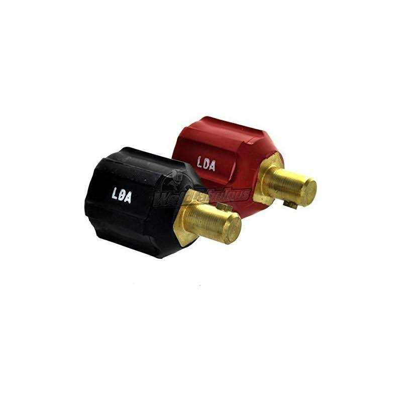 Lenco International Dinse Type Machine Plug Adapter, Male and Female ...