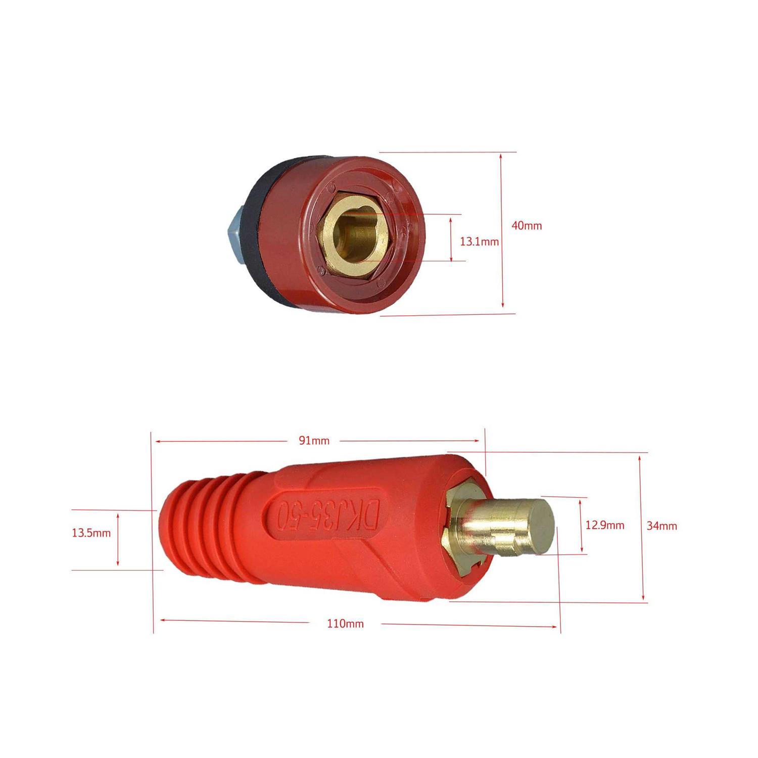 Riverweld TIG Welding Cable Panel Connector-plug and Socket Dkj35-50 ...