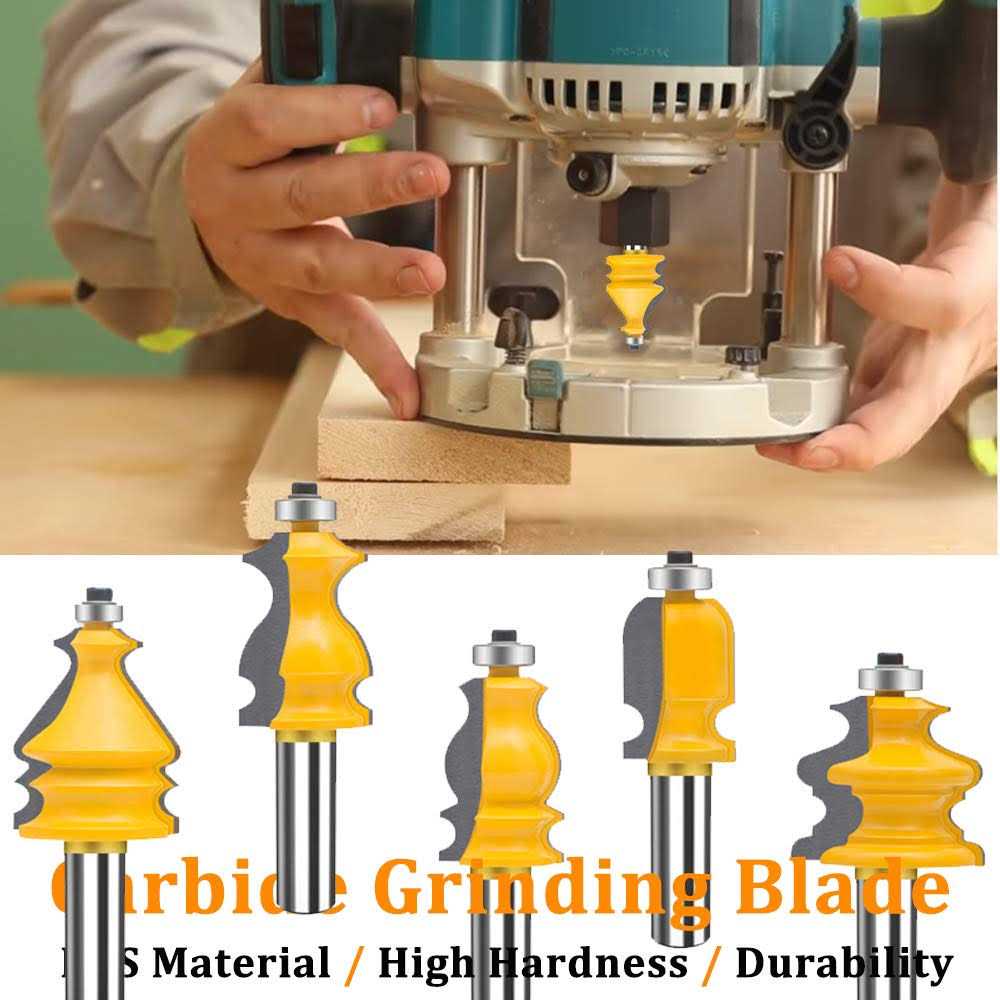 TAIWAIN 1/2 Inch Shank Router Bit Set Picture Frame Molding Woodworking ...