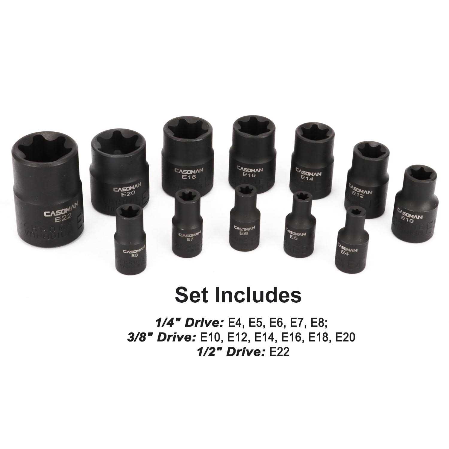 Casoman 25 Piece Torx Bit Socket and Female External Socket Set - Hardware&Tools Online Store