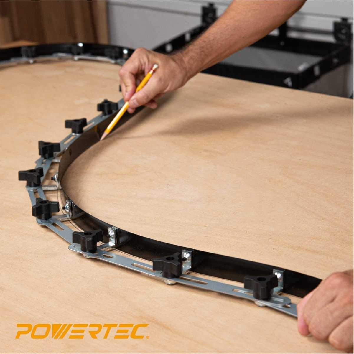 POWERTEC 71800 Flexible Curve Template Professional Contour Woodworking ...