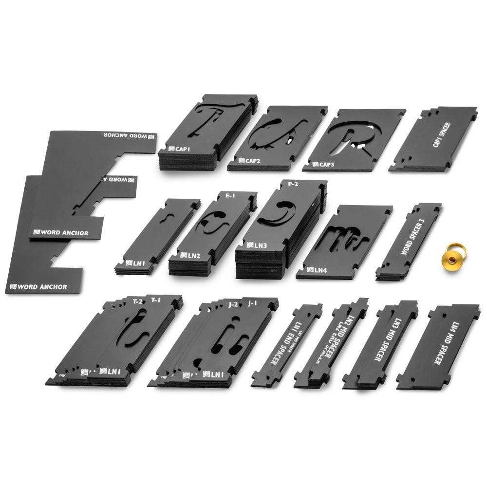 ROCKLER Script Fonts Interlock Signmaker's Templates Kit Letters ...