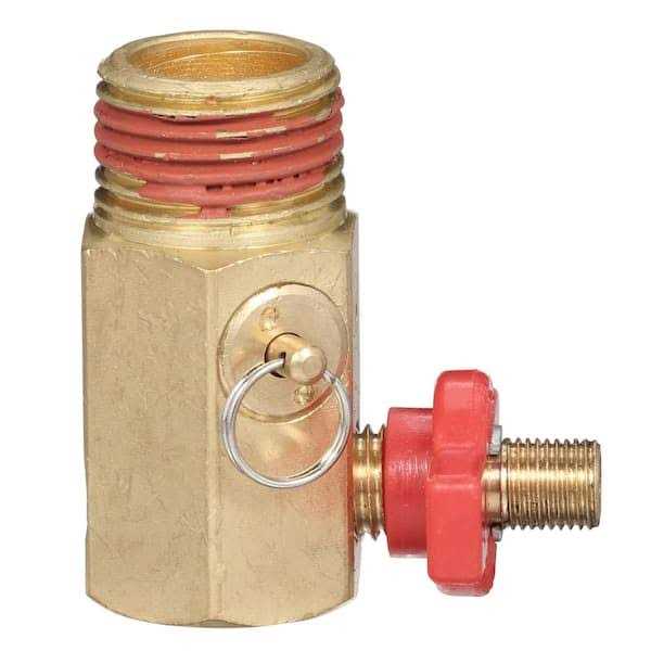 Powermate 1/2 in. NPT Tank x 1/4 in. NPT Hose x 1/8 in. NPT Gauge Brass ...